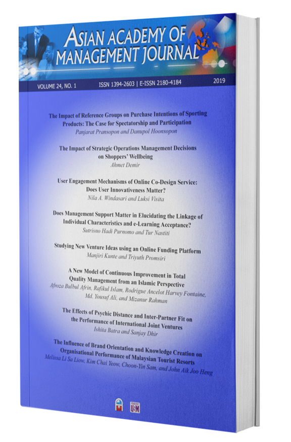Asian Academy of Management Journal Vol. 24, No. 1 (2019)
