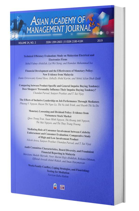 Asian Academy of Management Journal Vol. 24, No. 2 (2019)